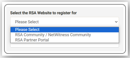 Registering for an RSA Community Account | RSA Community