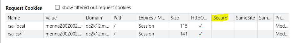 Securid Iis Agent Cookies Rsa Csrf And Rsa Local Are Not Marked As