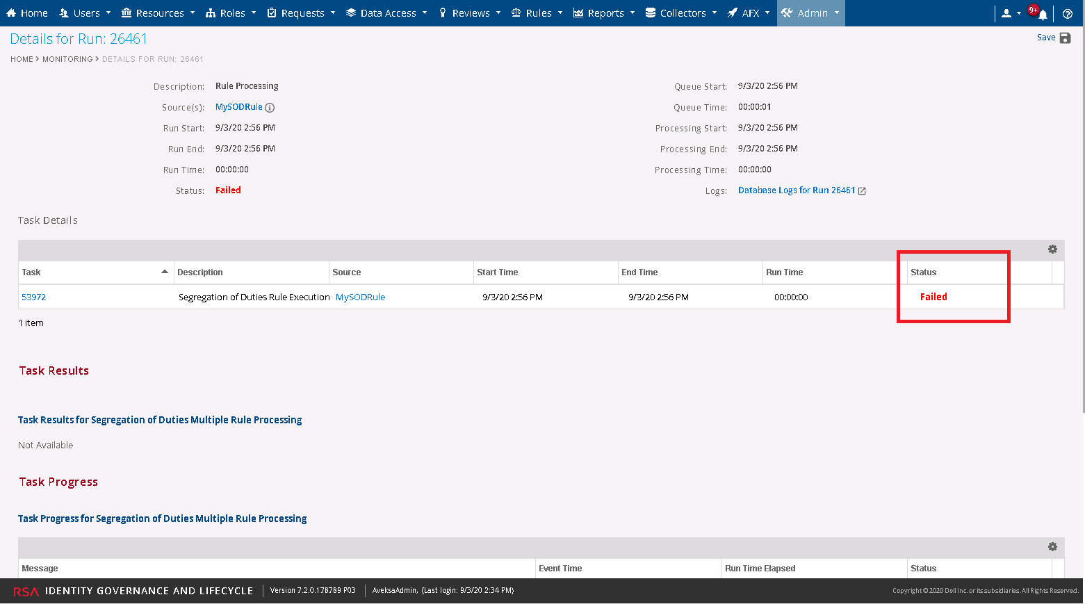 Segregation of Duties (SOD) Rule fails with error 'ORA-30926: unable to get a stable set of rows ...