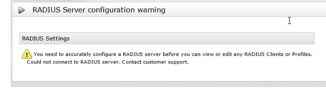 Radius Server Crashed With Status Unknown After Adding Alternate Ip To