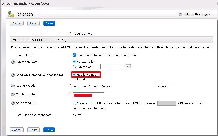 Enable On Demand Authentication By Both Sms And E Mail On Rsa