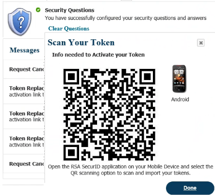 How to disable the [Done] button in AMIS AM Prime Self Service Portal, SSP during QR code ...