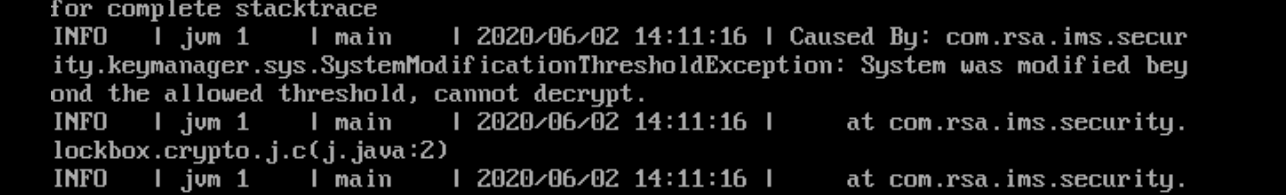 Error System Was Modified Beyond The Allowed Threshold Cannot Decrypt