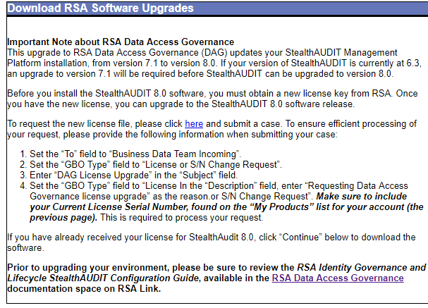 How to acquire a StealthAUDIT license for RSA Identity Governance & Lifecycle and how to ...