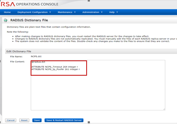 Configuring authentication with RADIUS attributes with a NetWare Core ...