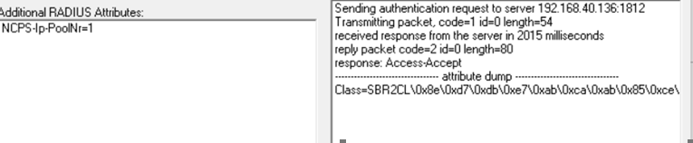 Configuring authentication with RADIUS attributes with a NetWare Core ...