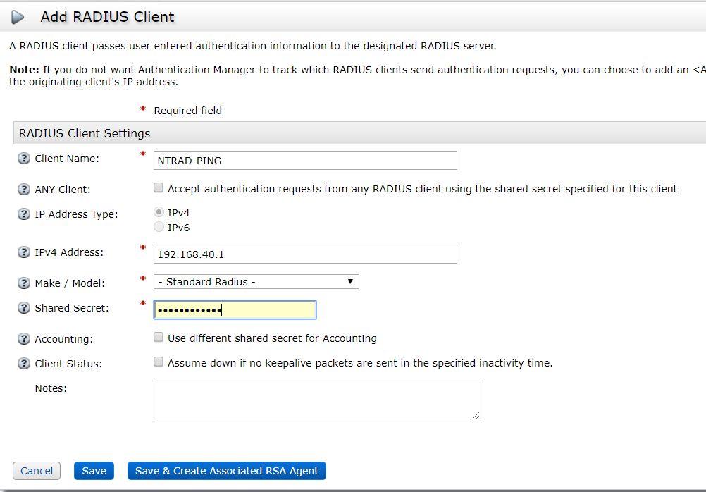 Configuring authentication with RADIUS attributes with a NetWare Core ...