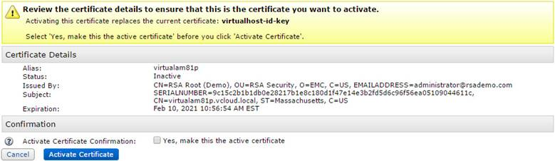 How To Replace The Rsa Authentication Manager 8x Web Tier Certificate