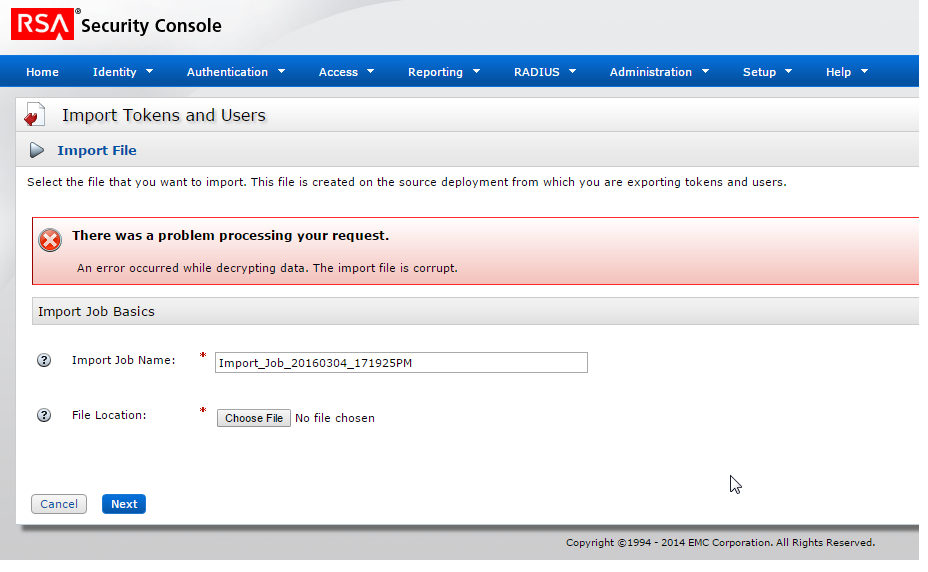 Move Users And Tokens From One Rsa Authentication Manager 8x Server To