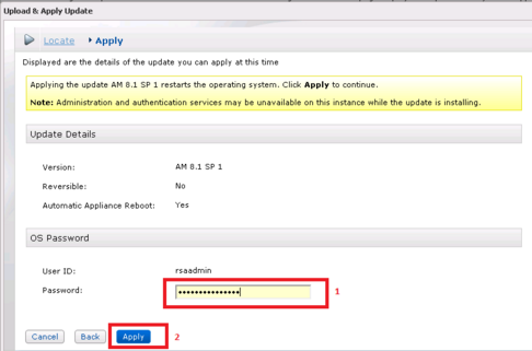 How to install patches on an RSA Authentication Manager 8.1 via web ...