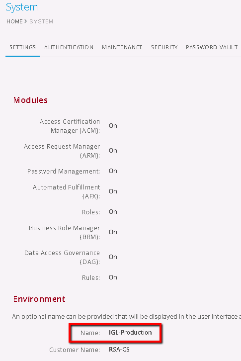 How To Differentiate Between Multiple Environments In Rsa Identity