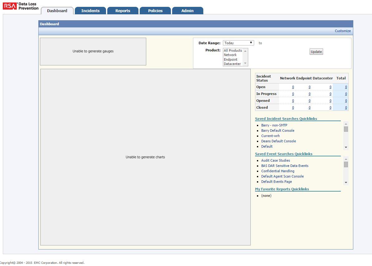 Dlp Dashboard Reports Are Not Showing And Reports Not Generating On The