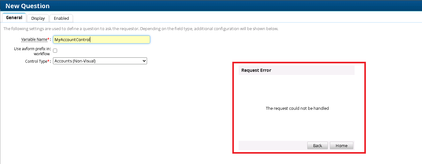 Request Could Not Be Handled Error In Rsa Identity Governance