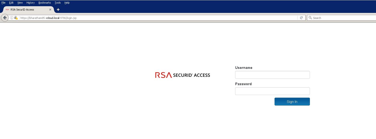 Unable To Access Rsa Authentication Manager Embedded Identity Router