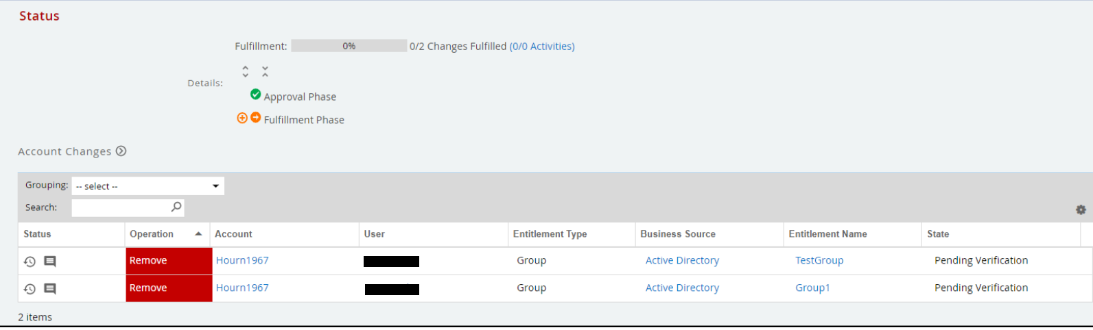 Provisioning Termination Rule creating request to revoke groups even though there is already a ...