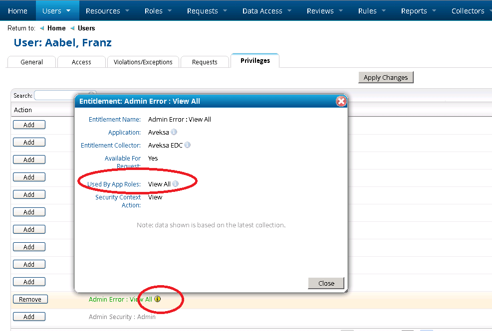 Unable To Remove Privileges For An Rsa Via Governance And Lifecycle