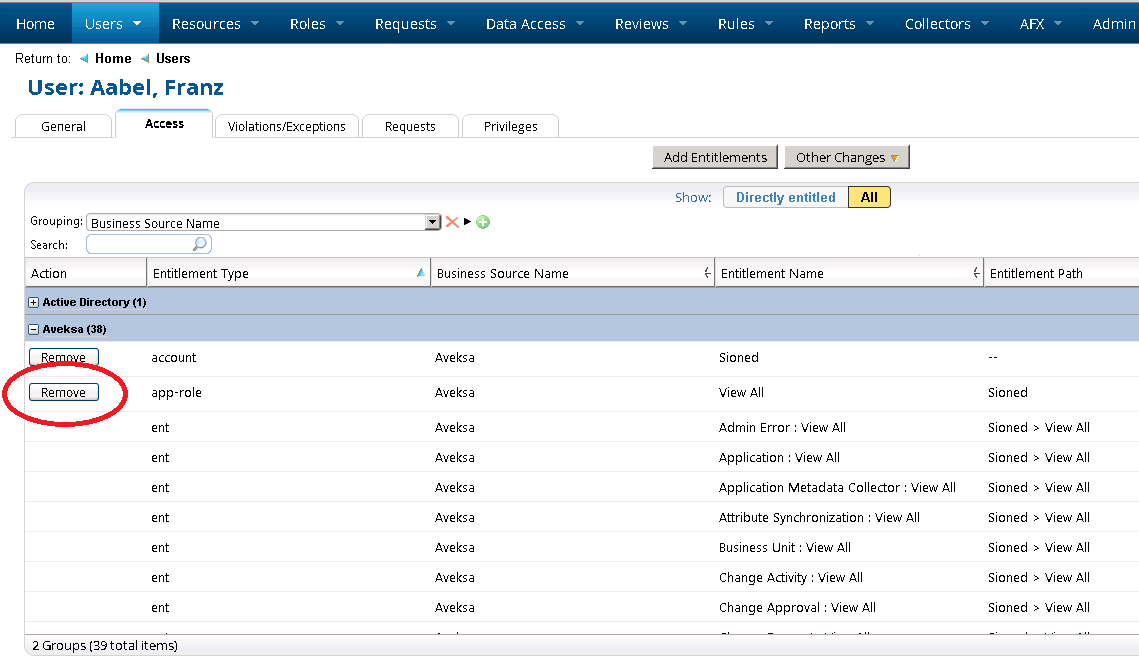 Unable To Remove Privileges For An Rsa Via Governance And Lifecycle