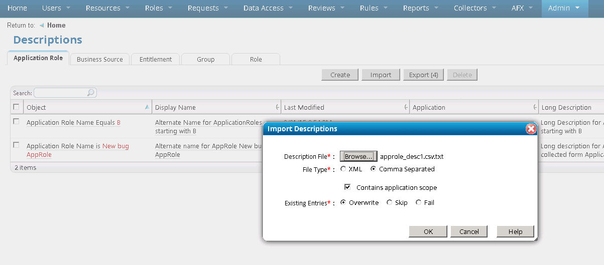 Business Descriptions Are Applied Incorrectly When Using A Wildcard