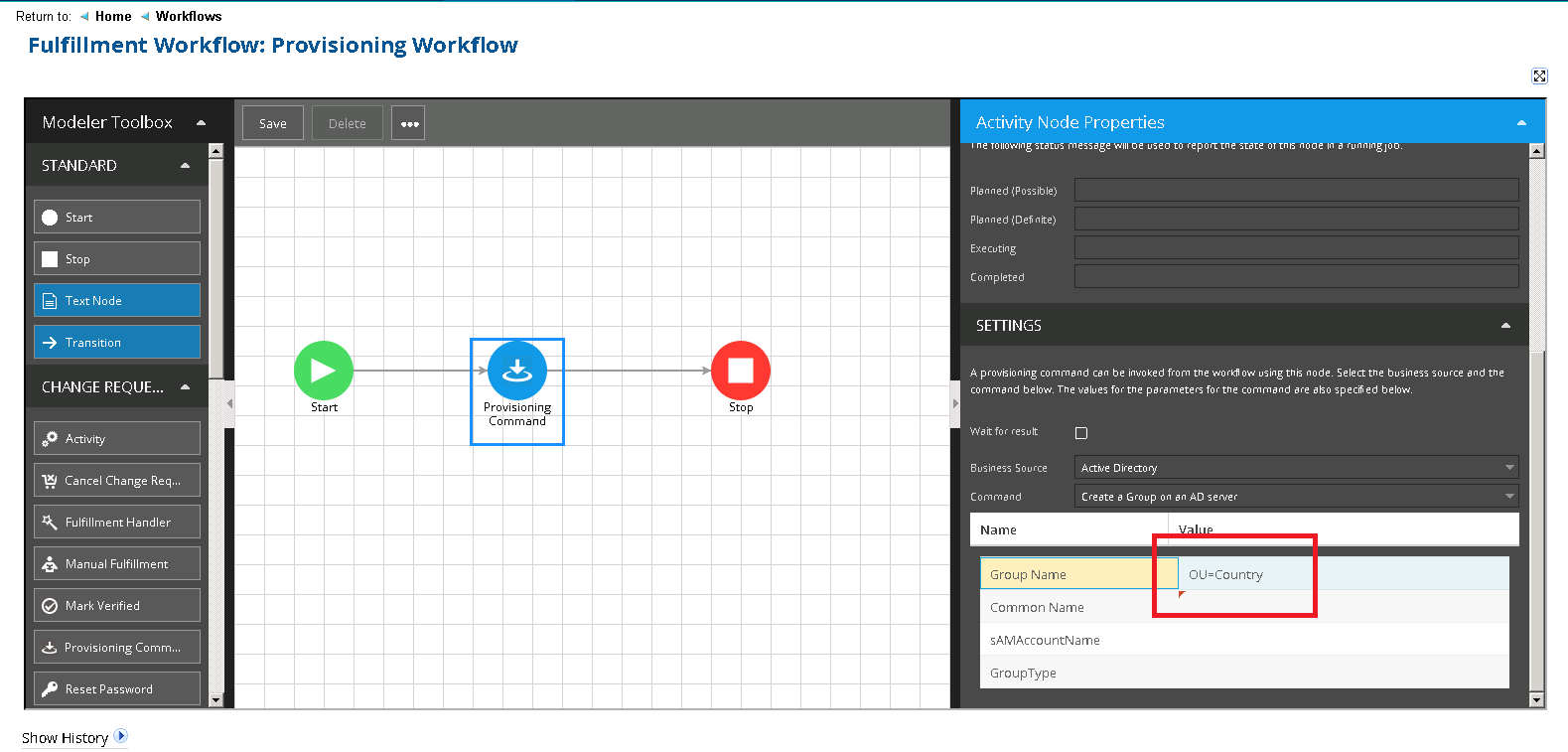Rsa Identity Governance And Lifecycle Does Not Save Values Correctly In The Workflow Activity Node