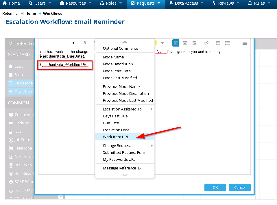 Workflow Variable Does Not Resolve When Used In Escalation Workflow In