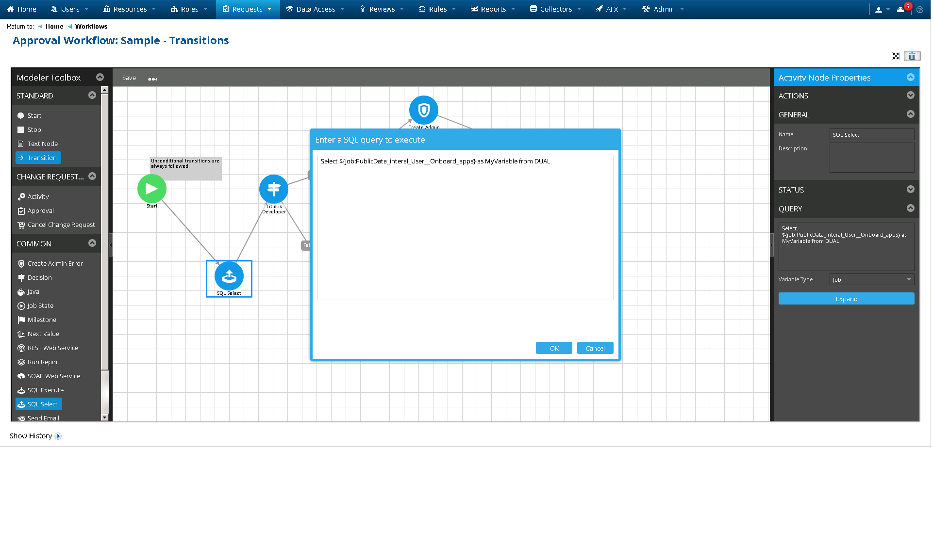 Rsa Identity Governance And Lifecycle Workflow Activity Node Of Type