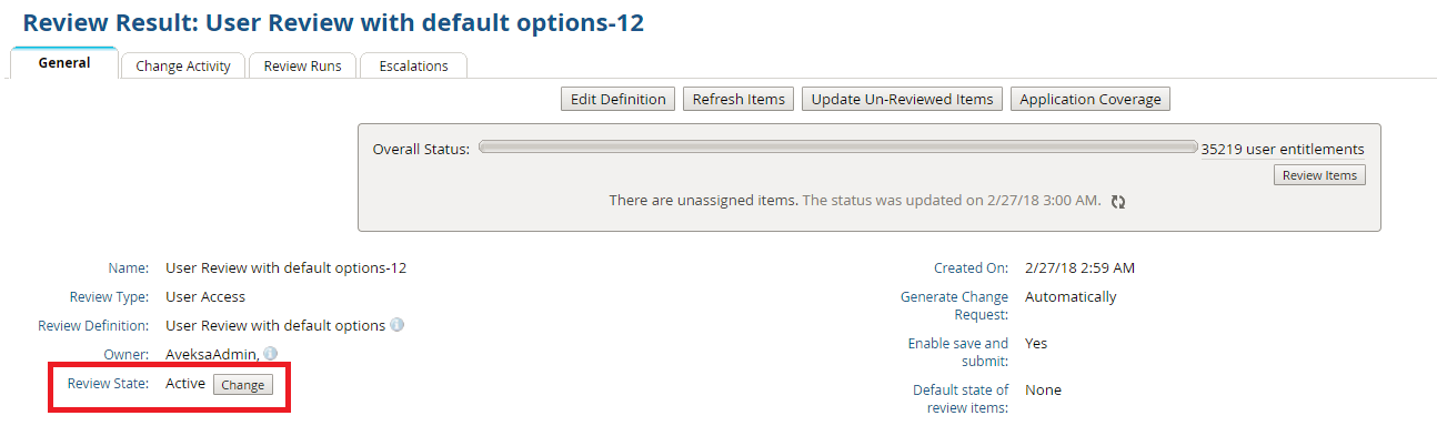 Cancelling a change made in a review redirects to a null page or a request could not be handled ...