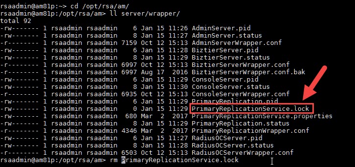 Rsa Authentication Manager 8x Primary Replication Service Is Shutdown
