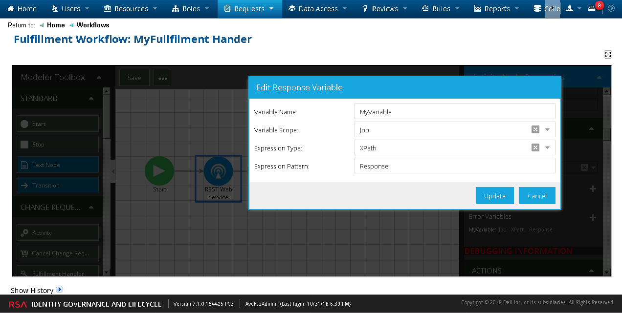 Rsa Identity Governance And Lifecycle Rest Web Service Workflow Node