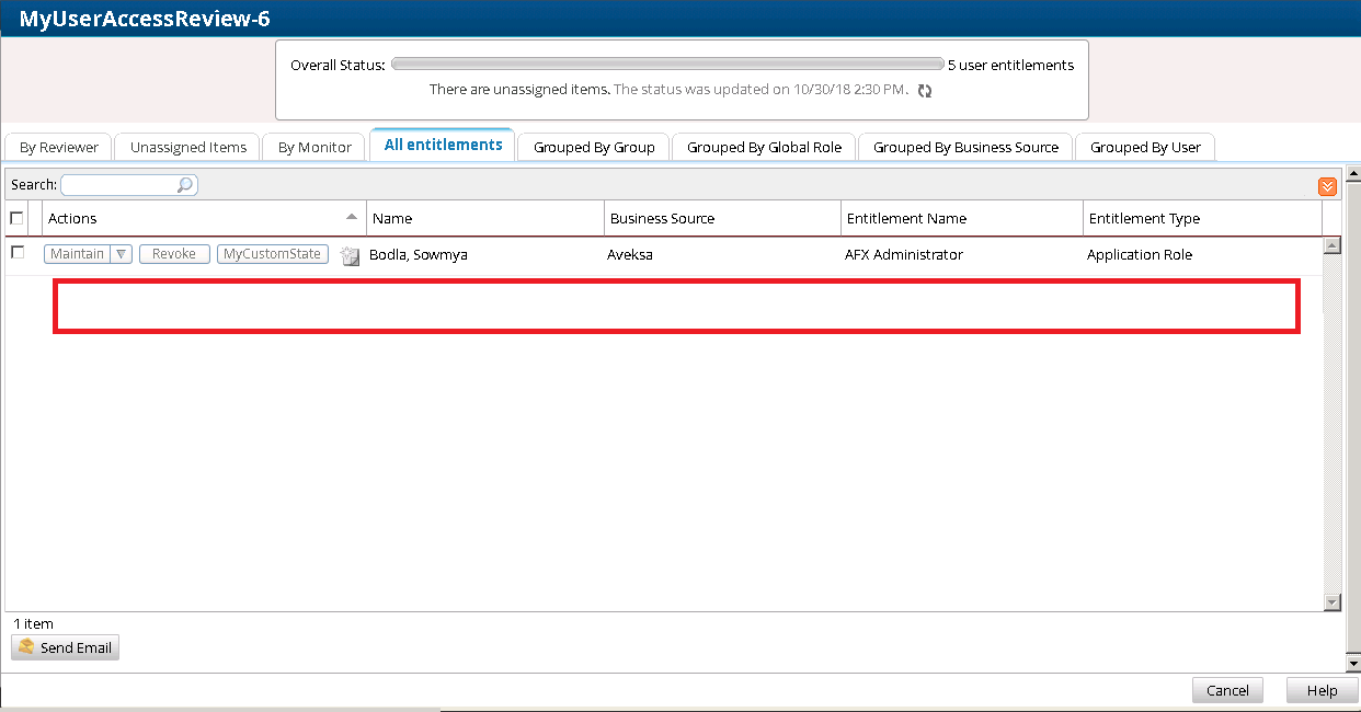 Access User Access Review Not Showing Indirect Entitlements Associated