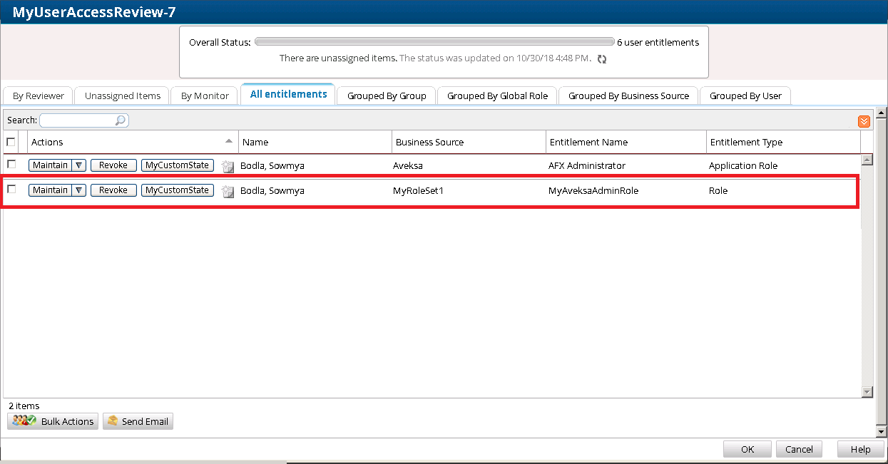 Access User Access Review Not Showing Indirect Entitlements Associated