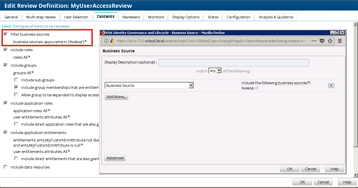 Access User Access Review Not Showing Indirect Entitlements Associated