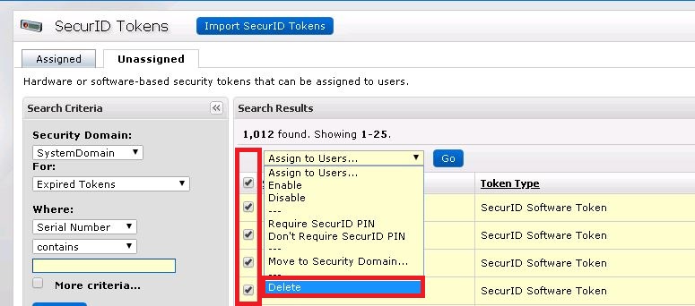 SOFTWARE_TOKEN_NOT_AVAILABLE_IN_SYSTEM_WITH_EXP_CRITERIA Software token of the requested type is ...