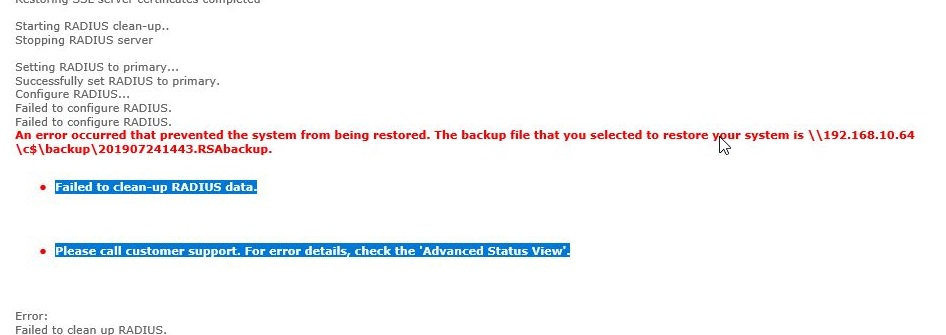 Unable To Restore A Backup Data More Than Once When A Restore