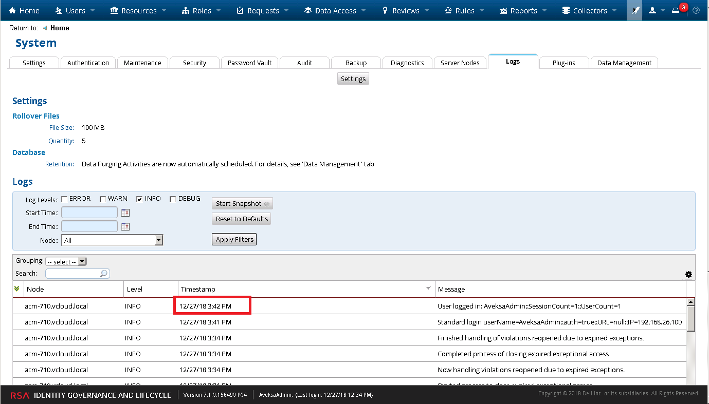 Email And Log File Timestamps Are Incorrect In Rsa Identity Governance