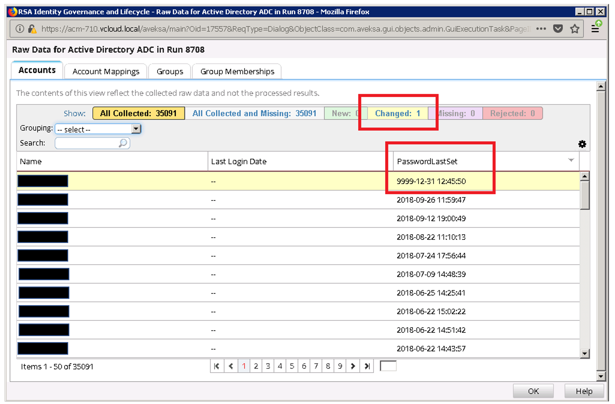 Active Directory Account Data Collector (ADC) incorrectly collects null value for PwdLastSet as ...