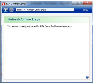 Offline days not downloading for RSA Authentication Agent 7.3.x for Windows after enabling ...