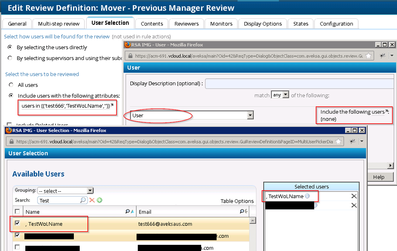 Review Results Are Not Generated For Users Having No Last Names In Rsa