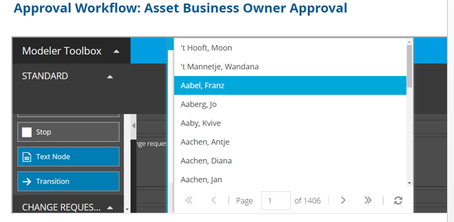 Unable To Search Or Filter On Specific User In Approval Node In A Workflow In Rsa Identity