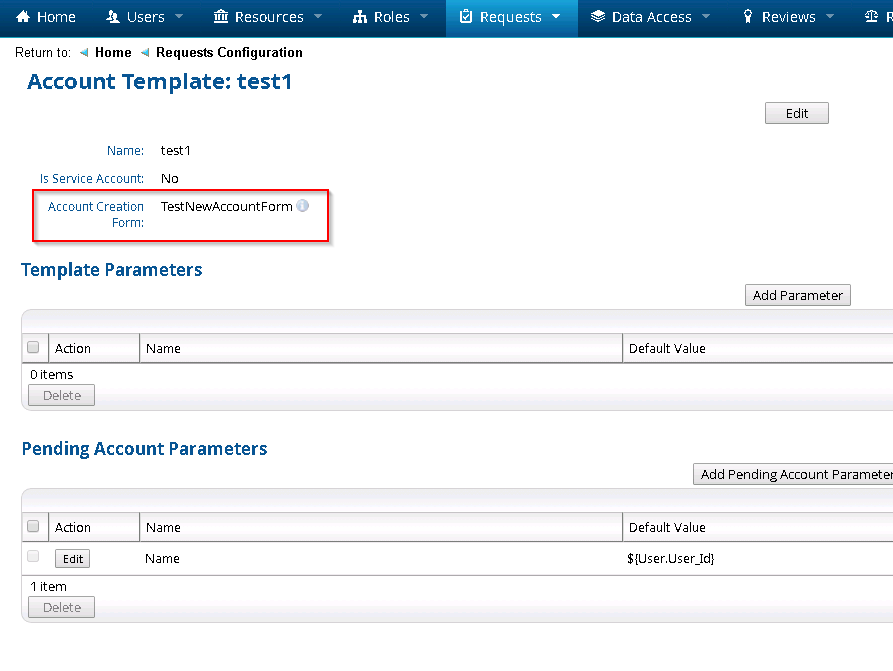 Account Template For Role Causes Invalid Account Name In Cr For Rsa