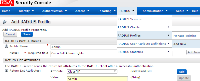 How to map a RADIUS attribute to a value that equals a User group for Access Control | RSA Community