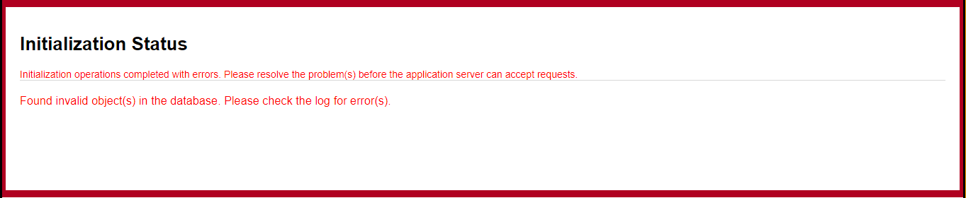 Initialization Has Failed Message Starting Rsa Identity Governance