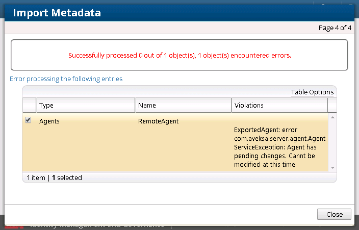 Remote Agent Fails To Start After Metadata Import Rsa Community