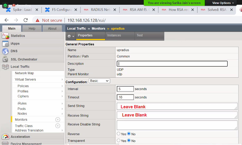 Configuration options for RADIUS Client load balancing with ...