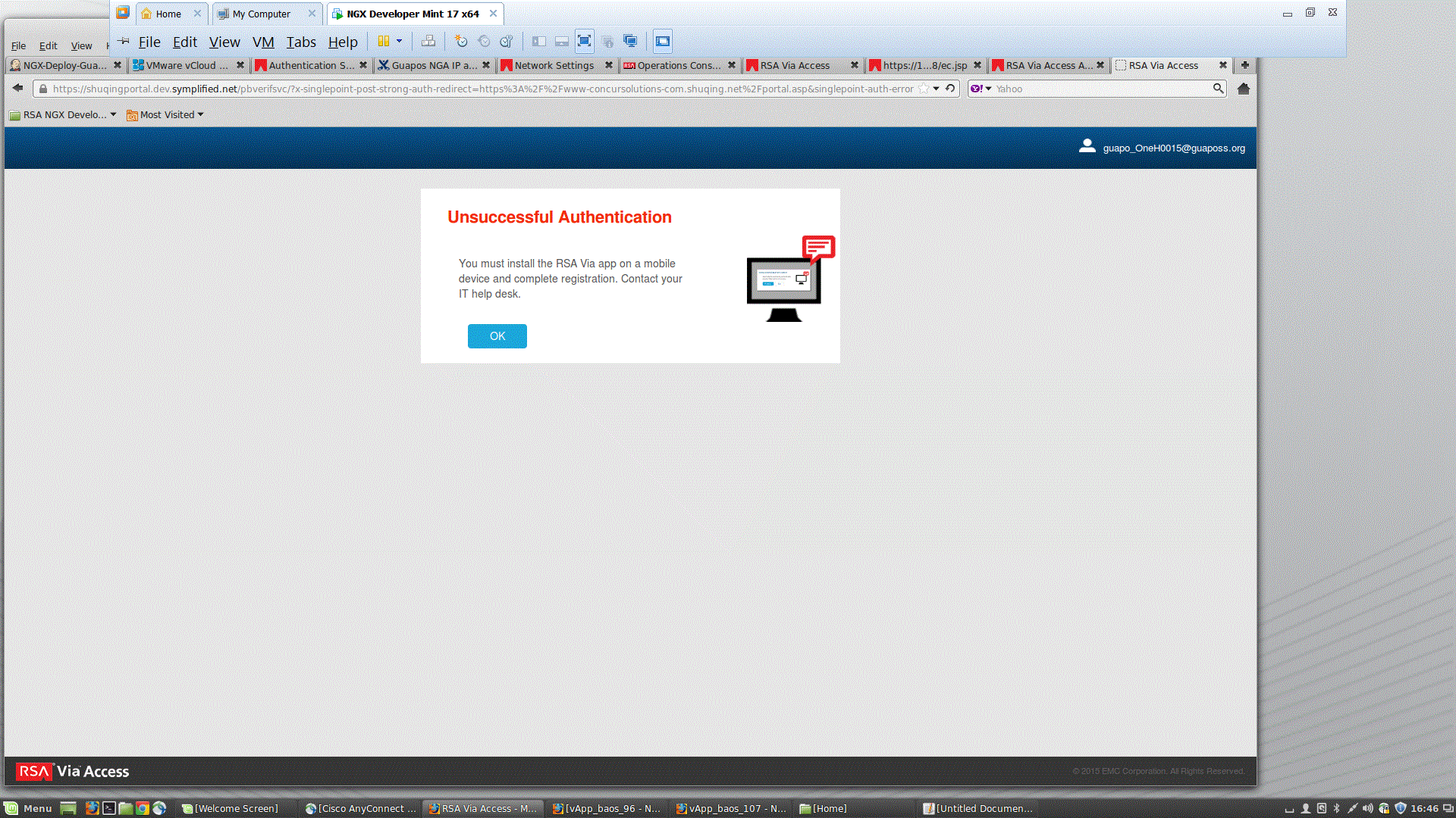 Misleading Unsuccessful Authentication Display Rsa Community