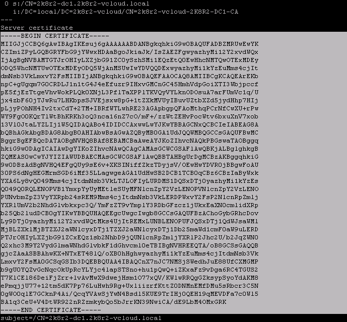 Get The External Identity Source Ldaps Certificate Using Openssl For