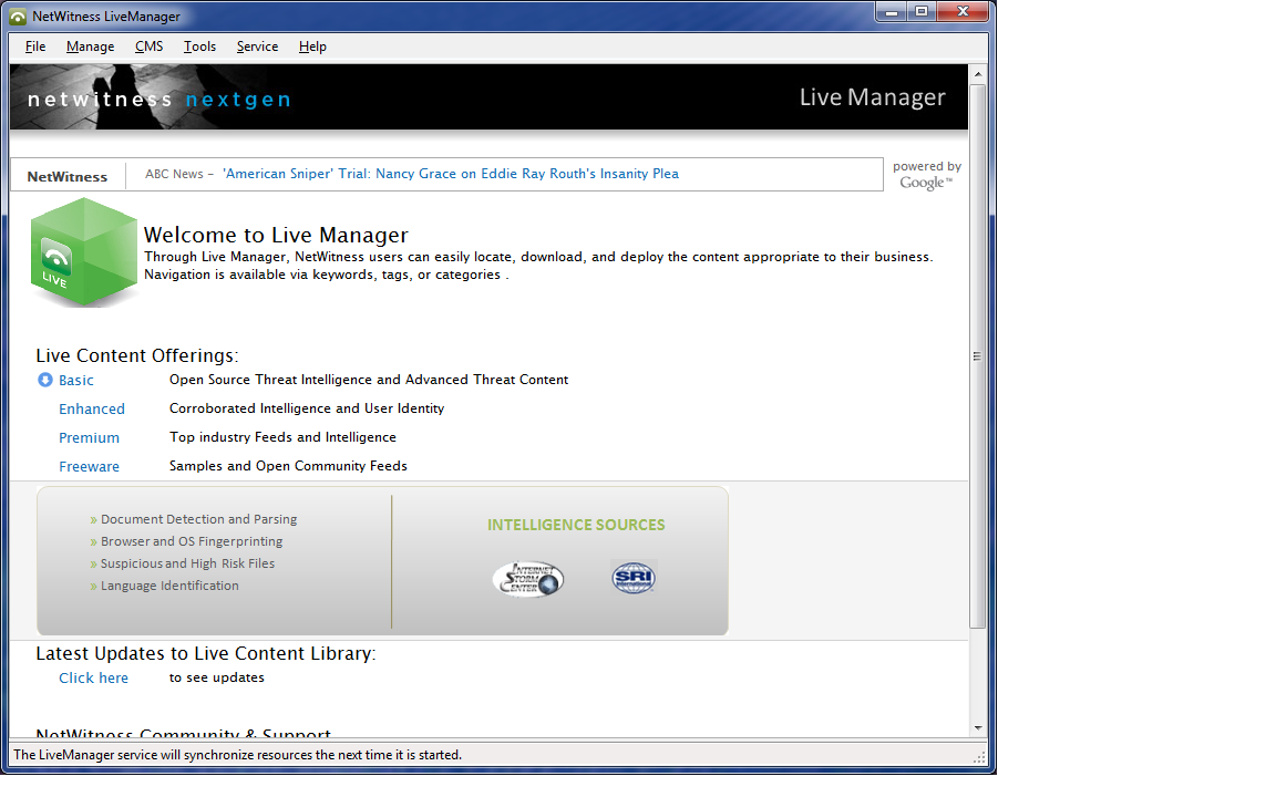 SA Looking for Live Manager Thick client in order to down load packages ...