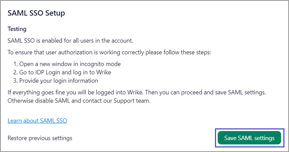 Wrike - SAML My Page SSO Configuration - RSA Ready Implementation Guide | RSA Community