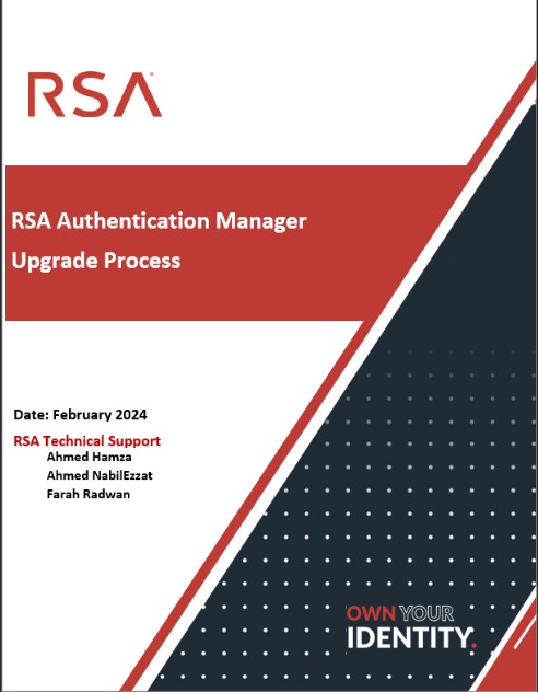 RSA Authentication Manager Upgrade Process | RSA Community