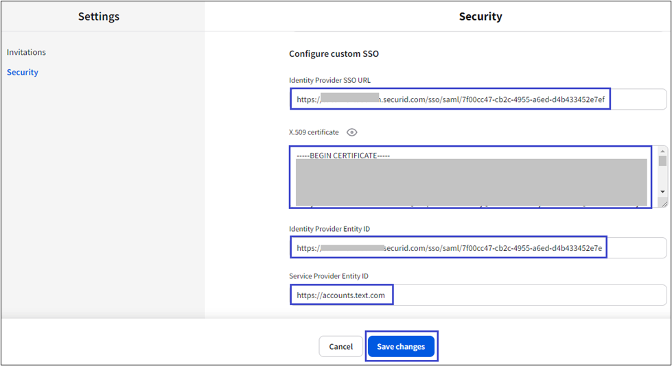 Livechat Saml My Page Sso Configuration Rsa Ready Implementation