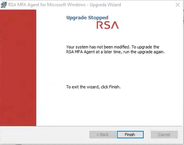Unable to Install/Upgrade RSA MFA agent for Microsoft Windows | RSA Community